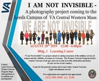 Photography Project, I Am Not Invisible at VA Central Western Mass