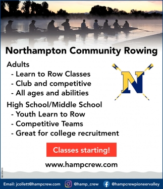 Classes Startings, Northampton Community Rowing, Northampton, MA