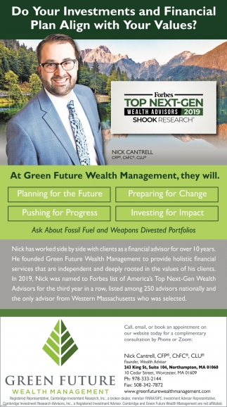 Planning For The Future, Green Future Wealth Management