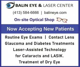 On-Site Optical Shop, Balin Eye & Laser Center, Northampton, MA