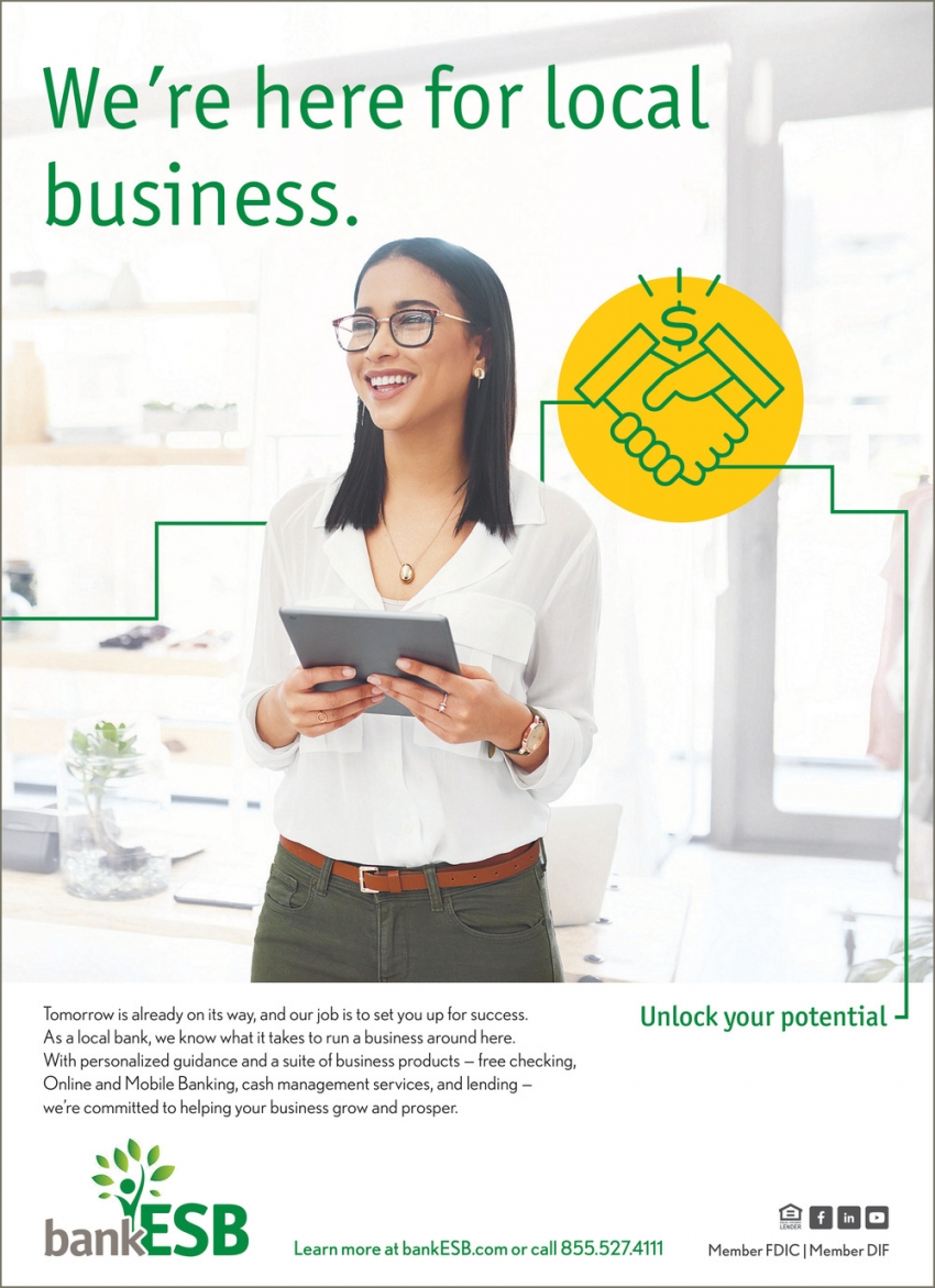 We're Here for Local Business, Bank ESB, Agawam, MA