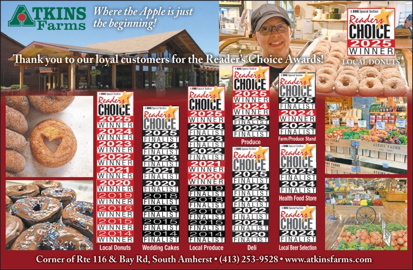 Thank You to Our Loyal Customers for The Reader's Choice Awards ...