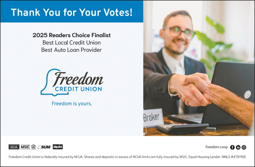 Best Local Credit Union, Freedom Credit Union, Springfield, MA
